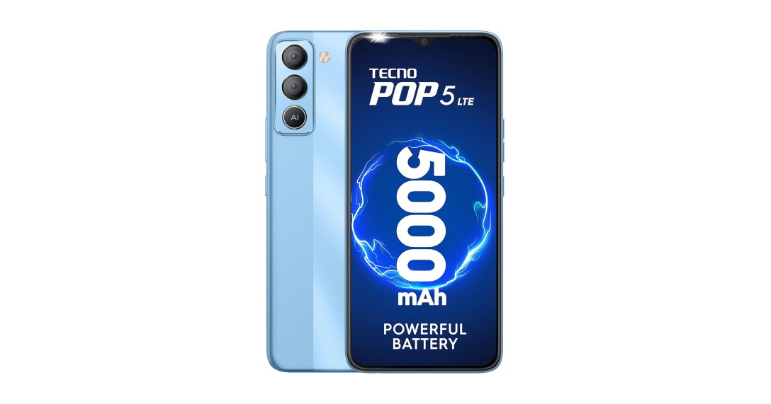 Tecno Pop 5 LTE (Ice Blue, 2GB RAM,32GB Storage) Refurbished