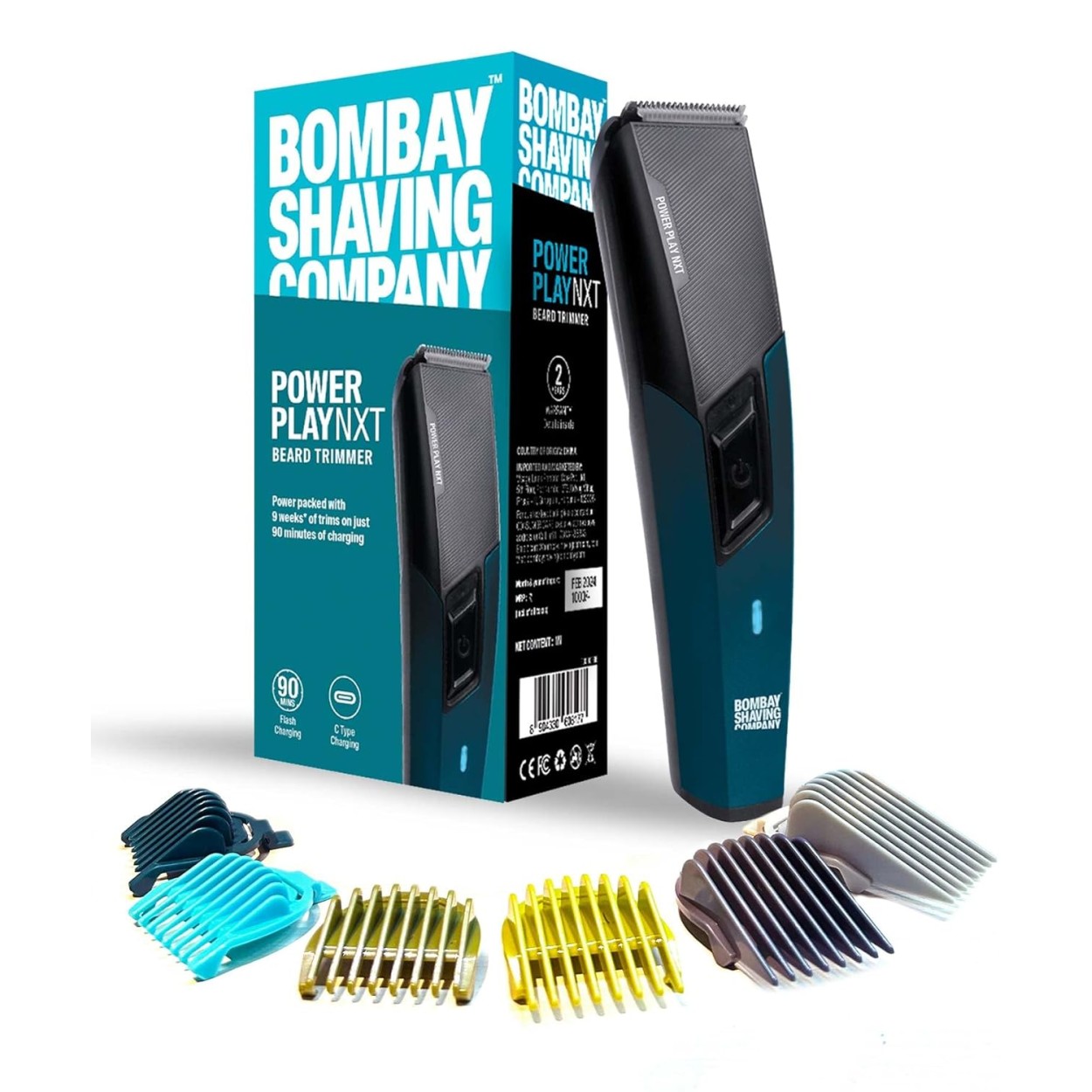 Bombay Shaving Company Power Play NXT Trimmer, 9 Weeks of trimming, 90 ...