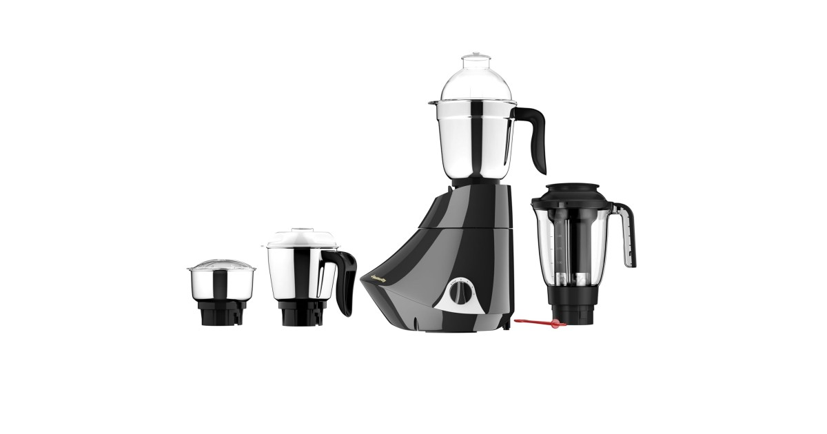 Butterfly Smart 750 Watts Mixer Grinder with 4 Jars | 3 Stainless Steel ...
