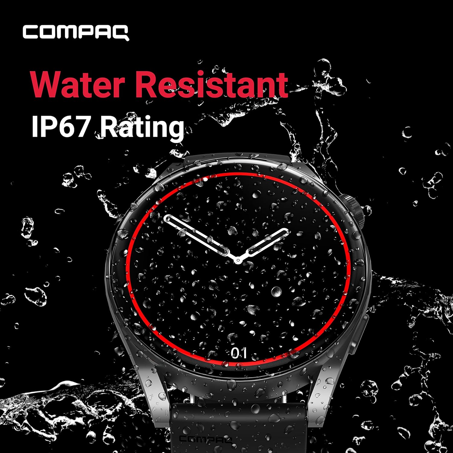 Compaq Q Watch Dimension Series with HD Display| BT Calling| AI Voice ...