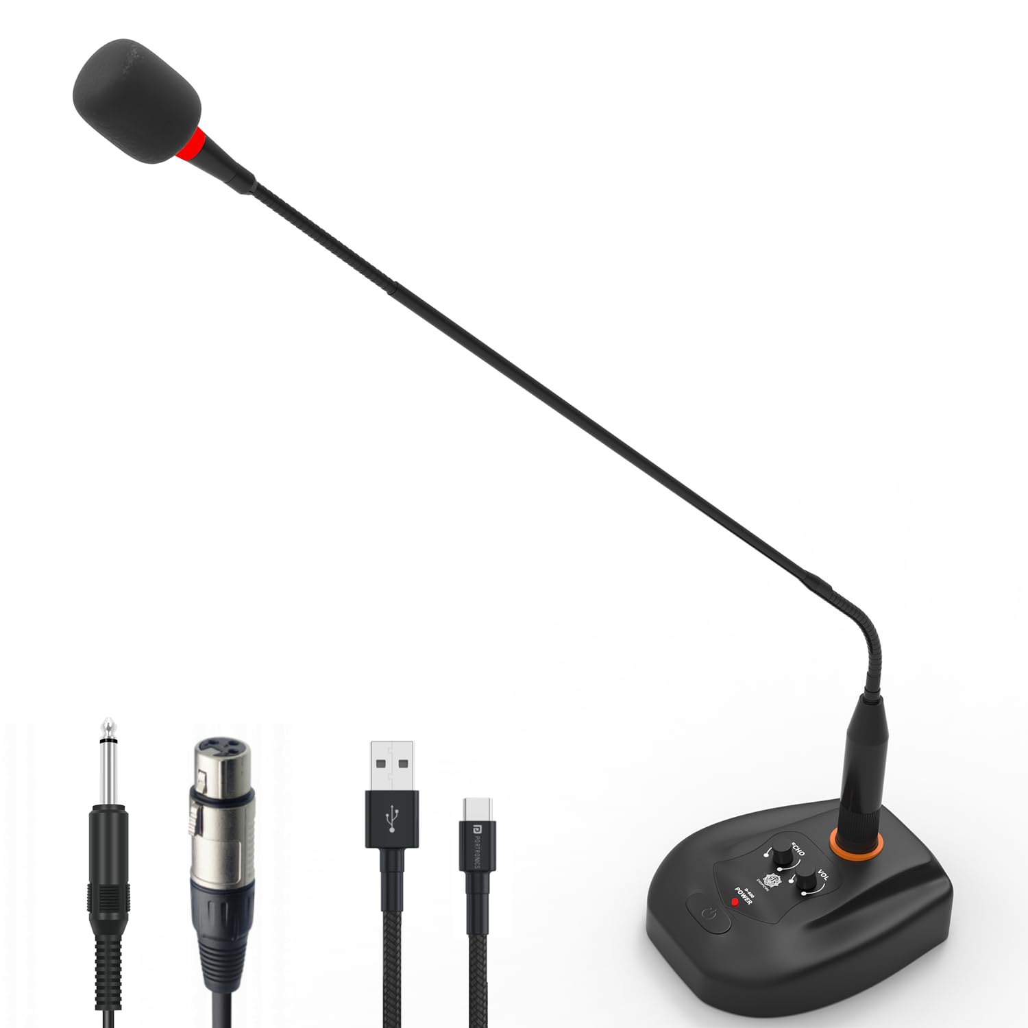 DIGIMORE 24" Desktop Podium Gooseneck Condenser Microphone | XLR Input ...