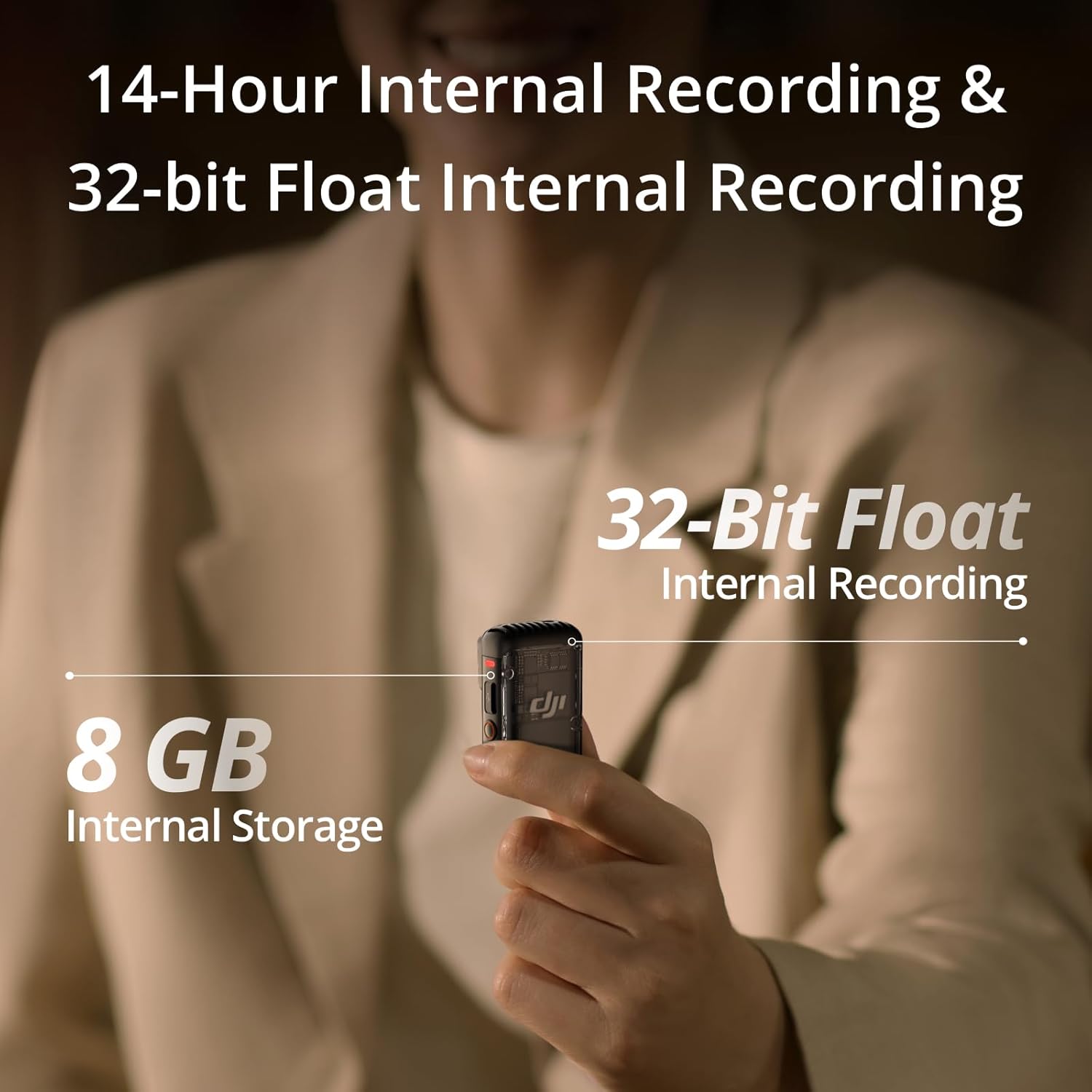 DJI MIC 2 (1 TX + 1 RX), Wireless Microphone with Intelligent Noise ...