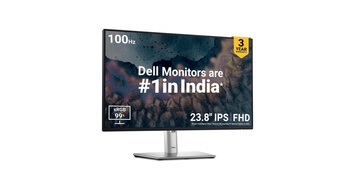 Dell 24 inch P2425H Monitor IPS FHD|100Hz| 99% sRGB | 250 cd/m2 ...