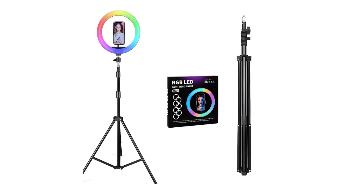 Dyazo 10 Inch RGB LED Ring Light & 7 FT Tripod Combo for Camera ...