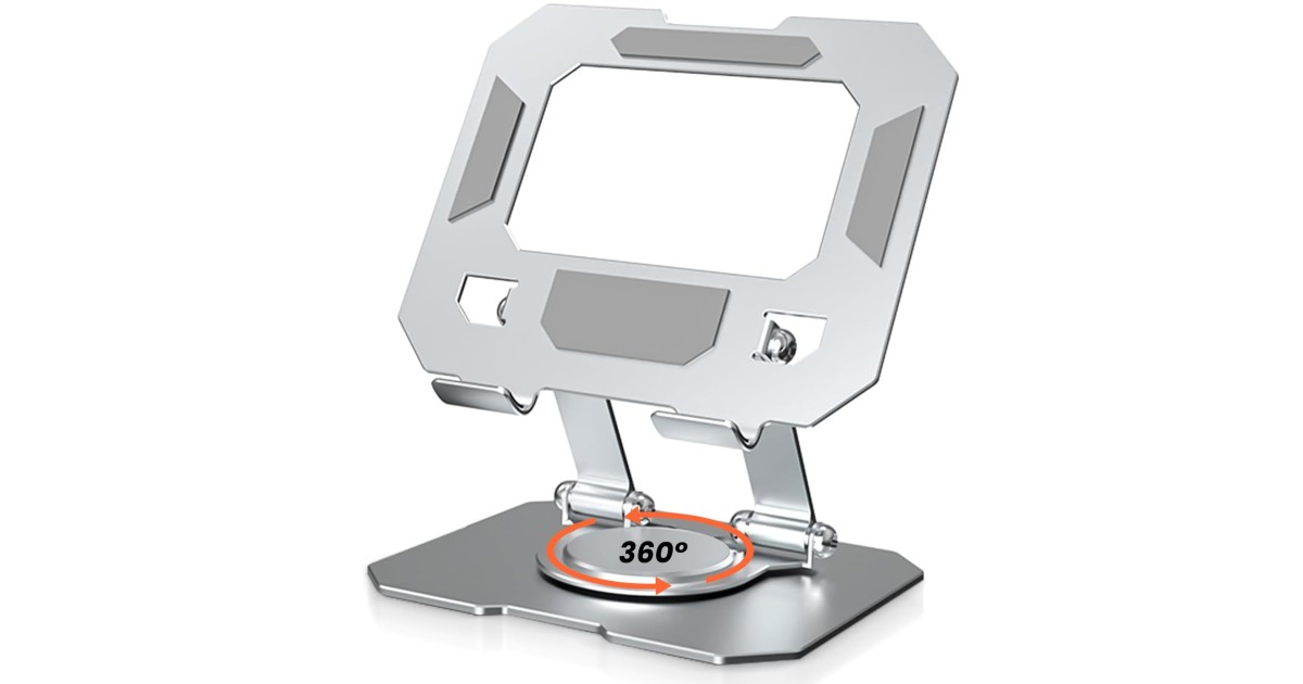 Dyazo Aluminium Tablet Stand Holder with 360° Rotating Base, Multi ...