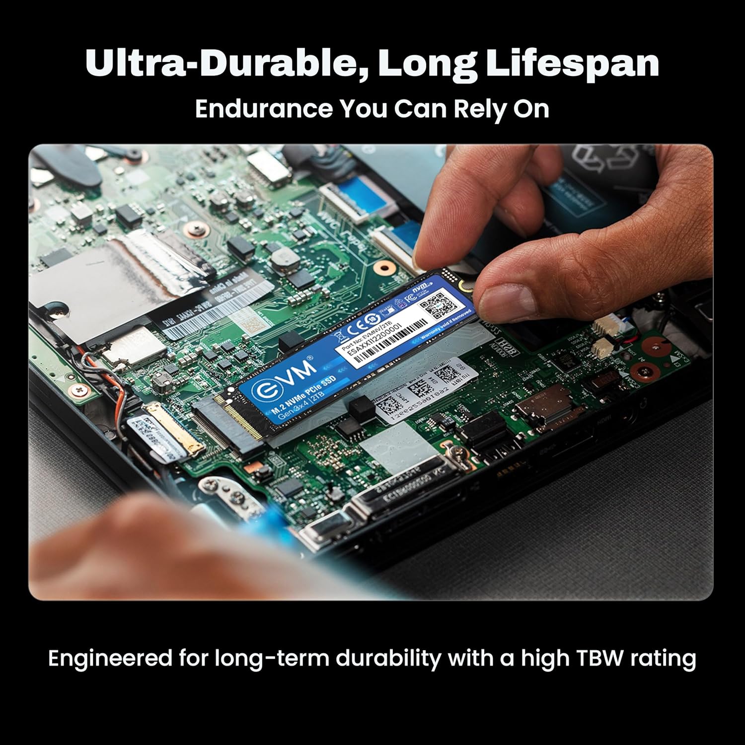 EVM 2TB NVMe Gen 3x4 Internal SSD (2280) – Upto 3800MB/s Read & 3000MB ...