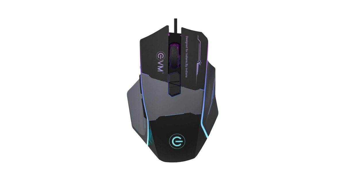 EVM Wired Gaming Mouse, 8D Buttons, 6400 DPI Adjustable, RGB Lights, 1 ...