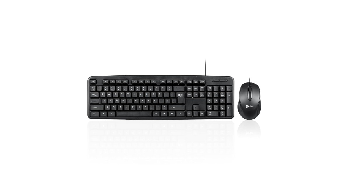 Enter Wired USB Keyboard & Mouse Combo Typemate Pro Chocolate Click Key