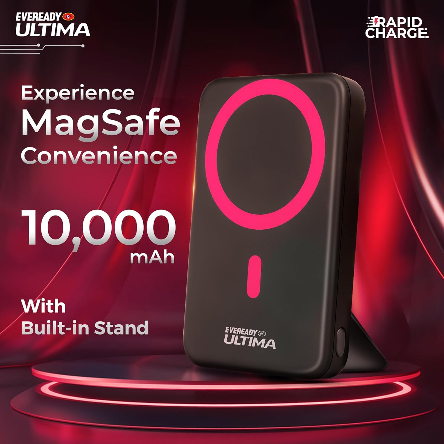 Eveready Ultima MagSafe Compatible Power Bank- PB31, 10,000mAh, 22.5W ...
