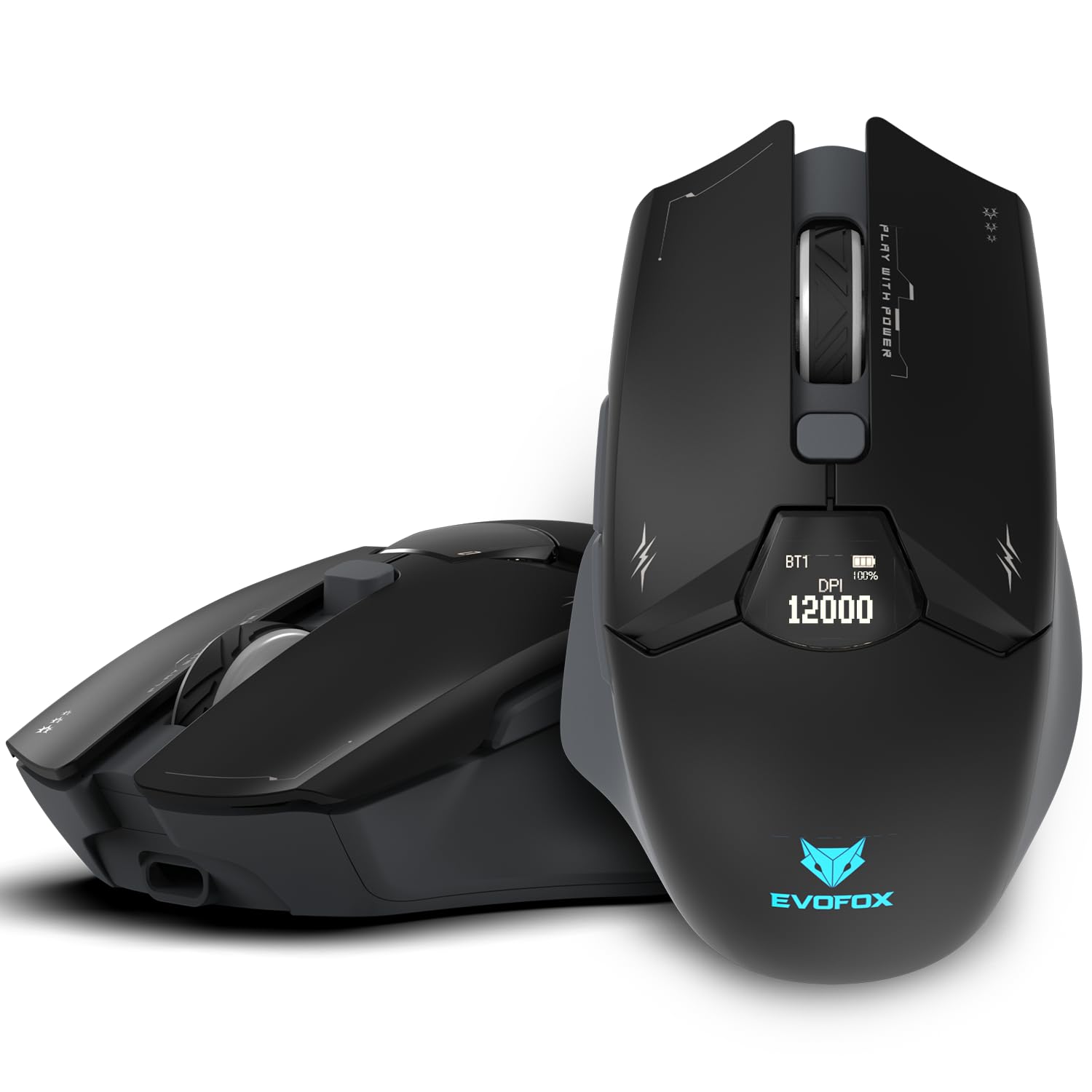 EvoFox Banshee 2 Wireless Gaming Mouse with Display Tri-Mode (2X BT,2 ...