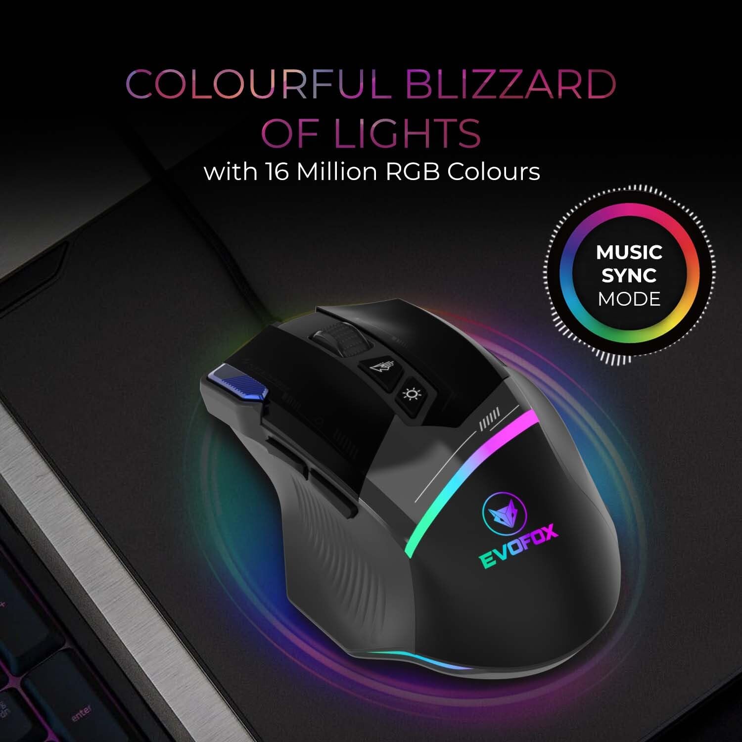 EvoFox Blaze Ultra Value 8 Button Programmable Gaming Mouse with 1000Hz ...