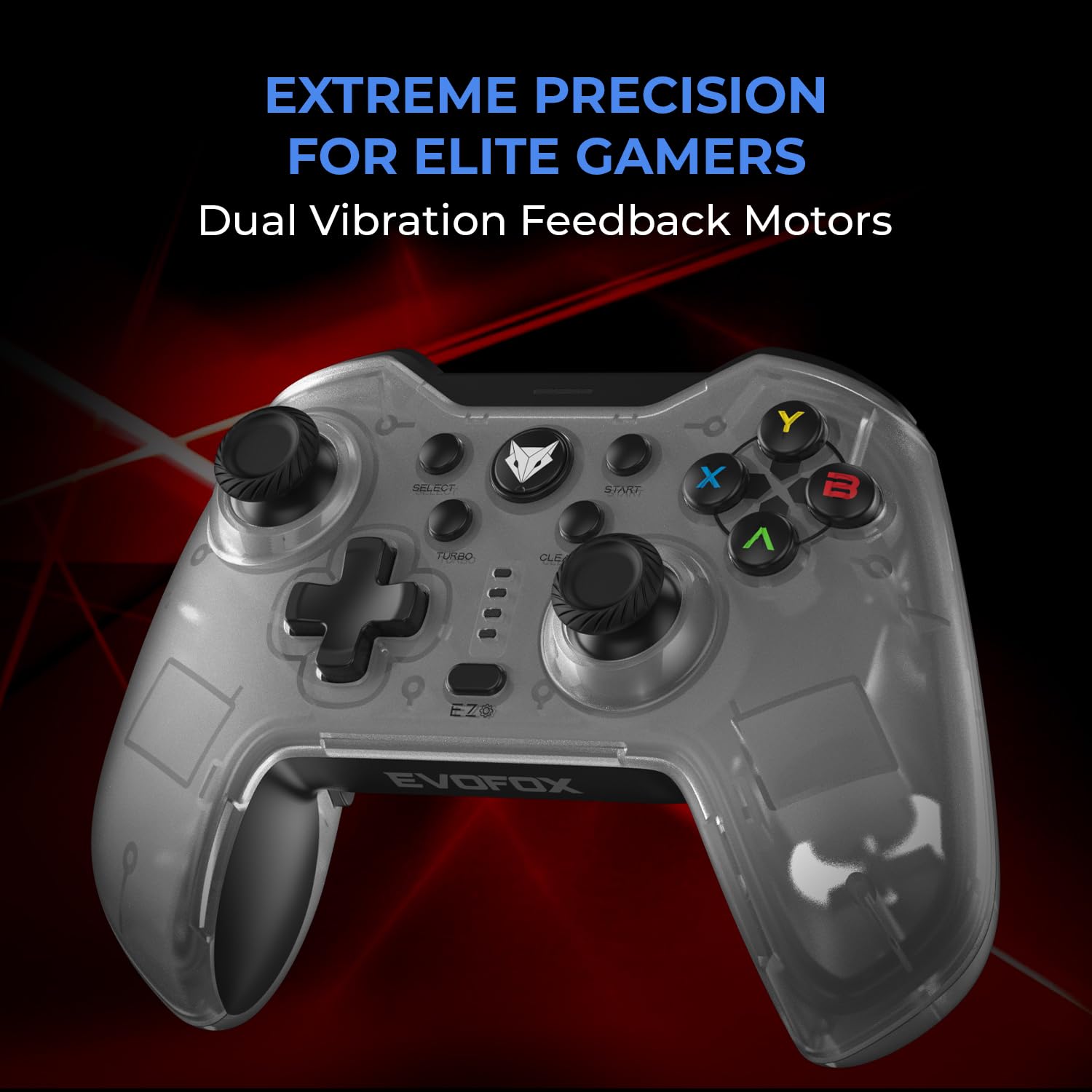 EvoFox Elite X Wireless Gamepad for PC with Dual Vibration Motors, 2 ...