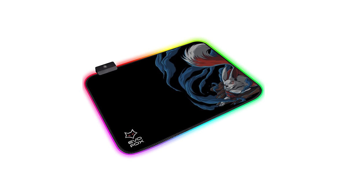 EvoFox Falcon LX35 Gaming Mouse Pad with 12 RGB Effects, Micro Textured ...