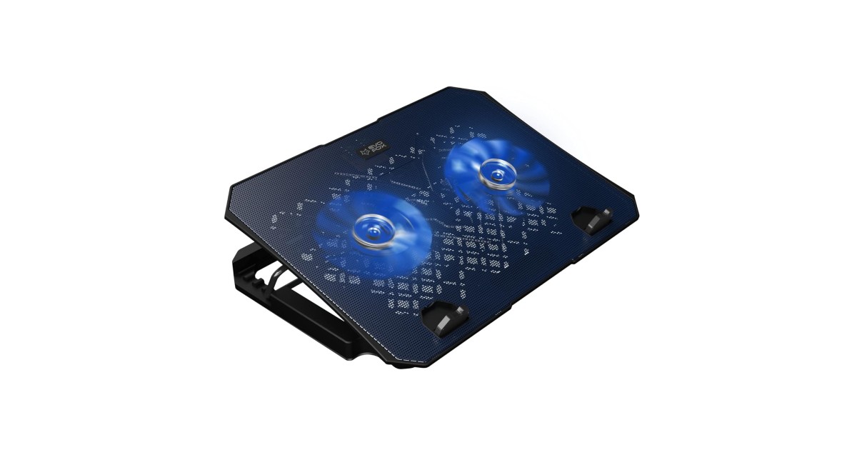 EvoFox Frost Laptop Cooling Pad with 1000 RPM 2X Silent Fans, 5 ...