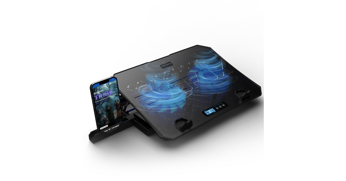 EvoFox Frost Plus Laptop Cooling Pad | Laptop Cooler Pad with Dual Fans ...