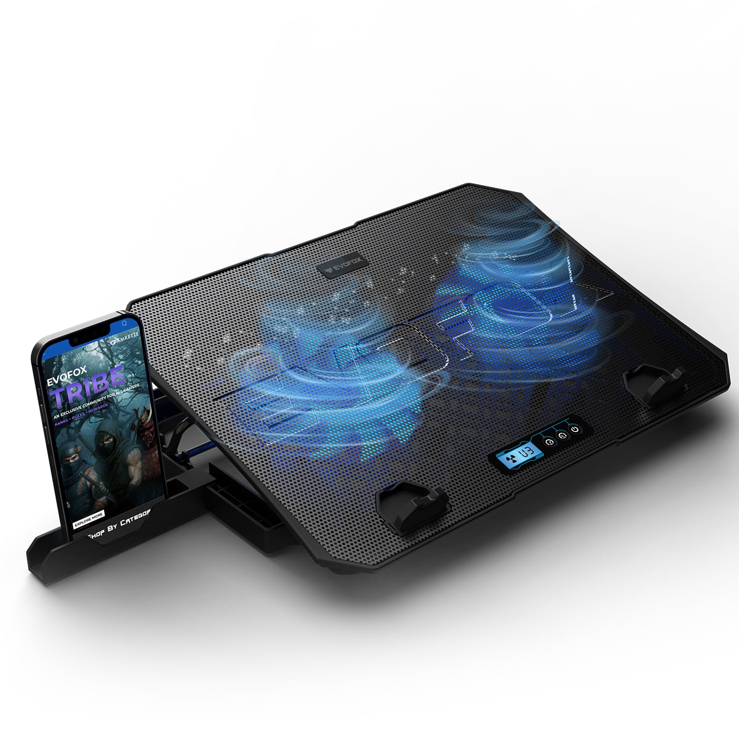 EvoFox Frost Plus Laptop Cooling Pad | Laptop Cooler Pad with Dual Fans ...