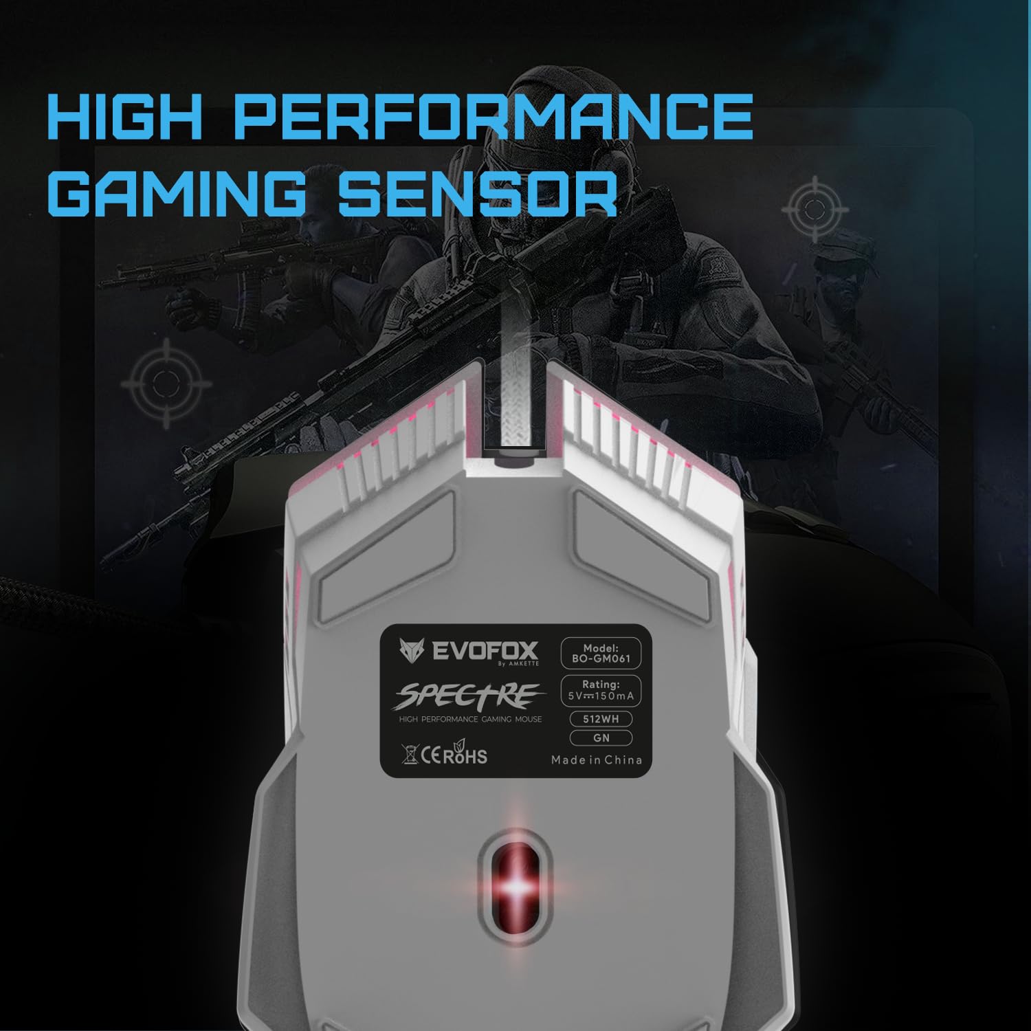 EvoFox Starter Series Spectre USB Wired Gaming Mouse | Upto 3600 DPI ...