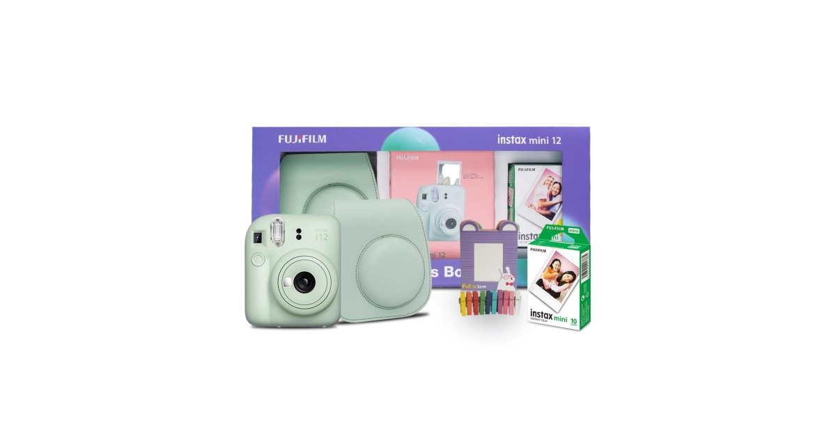 Fujifilm Instax Mini 12 Moments Box with 20 Shots- Green