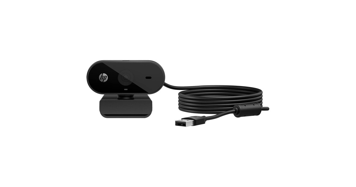 HP 320 FHD Webcam 1080 Full HD 30fps - Plug and Play Setup, Wide-Angle ...