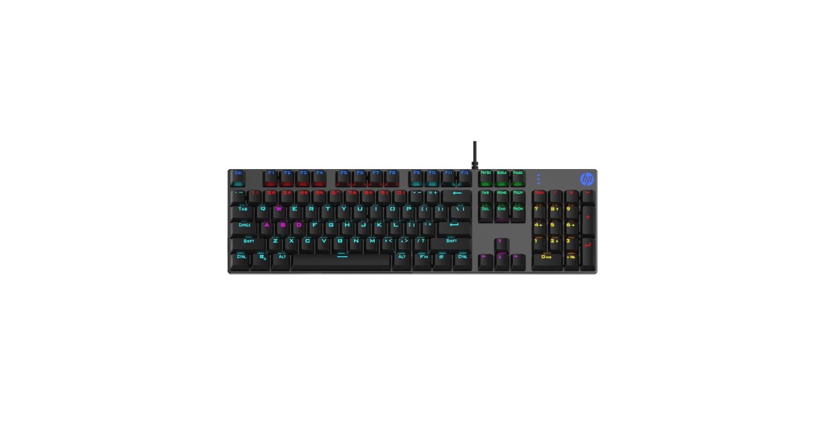 HP GK400F Mechanical Gaming Keyboard,dust & Spill Resistant,RGB Backlit ...