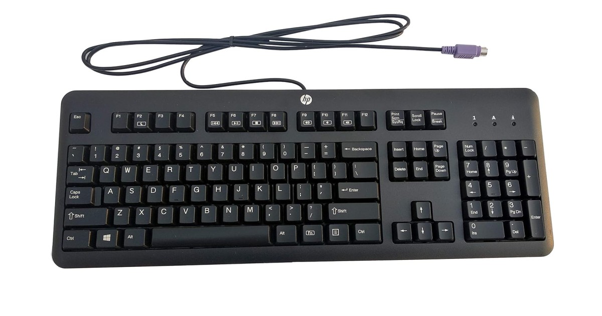 HP KB-1156 Windows Black US PS2 Keyboard 672646-001
