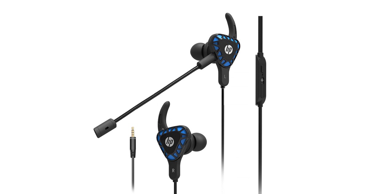 HP Wired Gaming Earbuds with mic Deep Bass Earphones in-Ear Headset ...