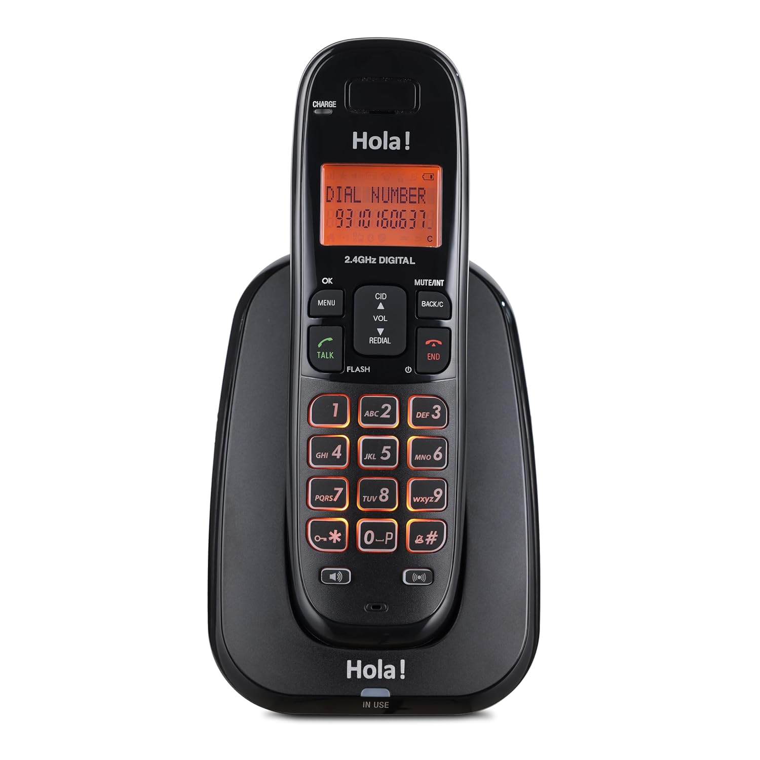 Hola ! TC 720 Cordless Phone, 2 Way Speaker Phone, Ringer Volume, LED ...
