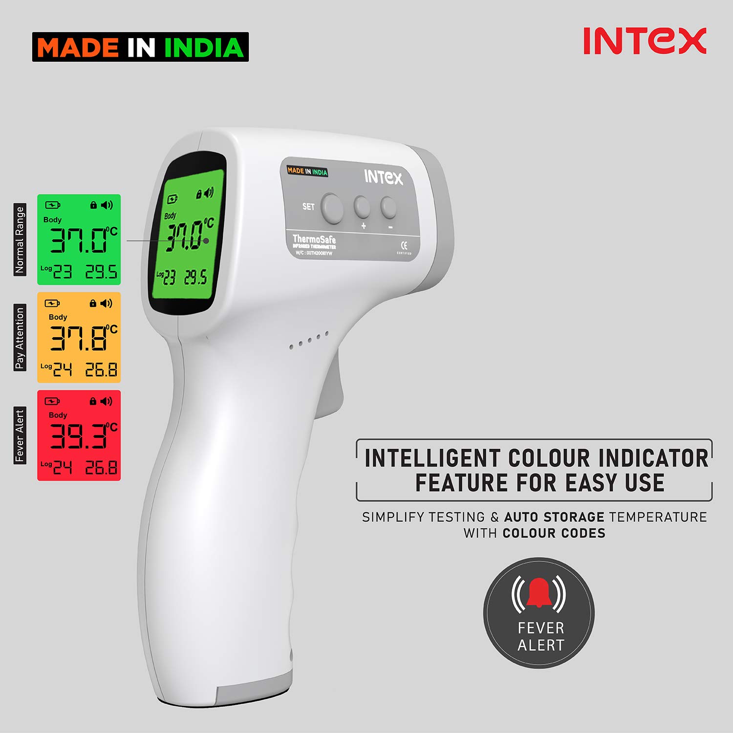 Intex Thermosafe Non-contact FDA Approved Digital Infrared Thermometer ...