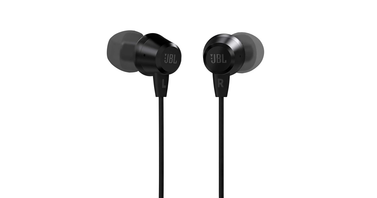 JBL C50HI Wired in Ear Earphones with Mic Black
