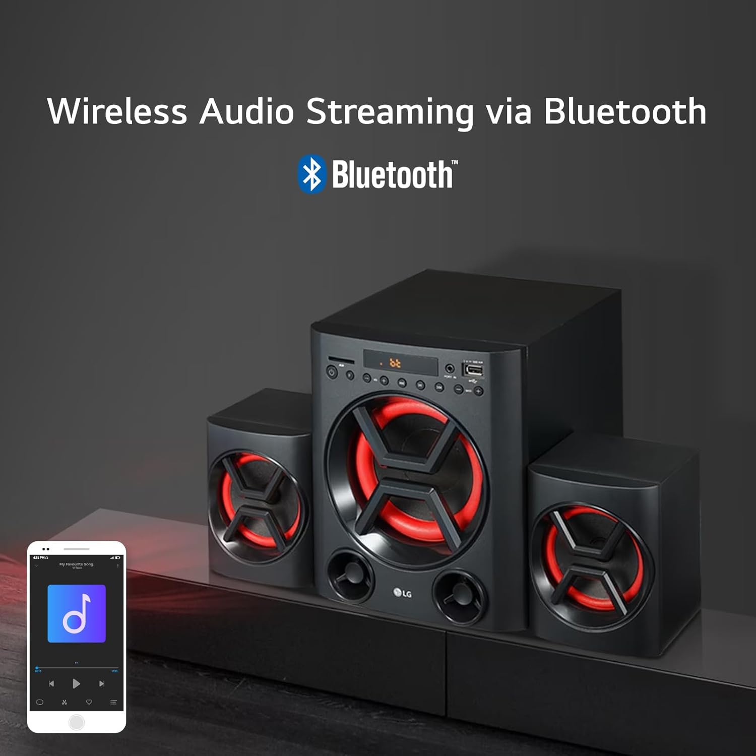 LG XBOOM LK72B, Bass Blast+, USB, FM Radio, Bluetooth, AUX in, SD Card ...