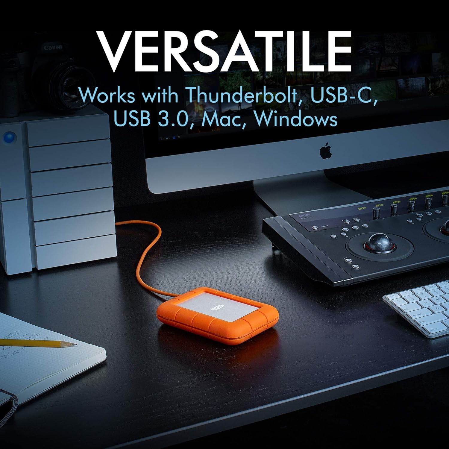 LaCie Rugged Mini 2TB External HDD – USB 3.0 for Windows and Mac, Drop ...