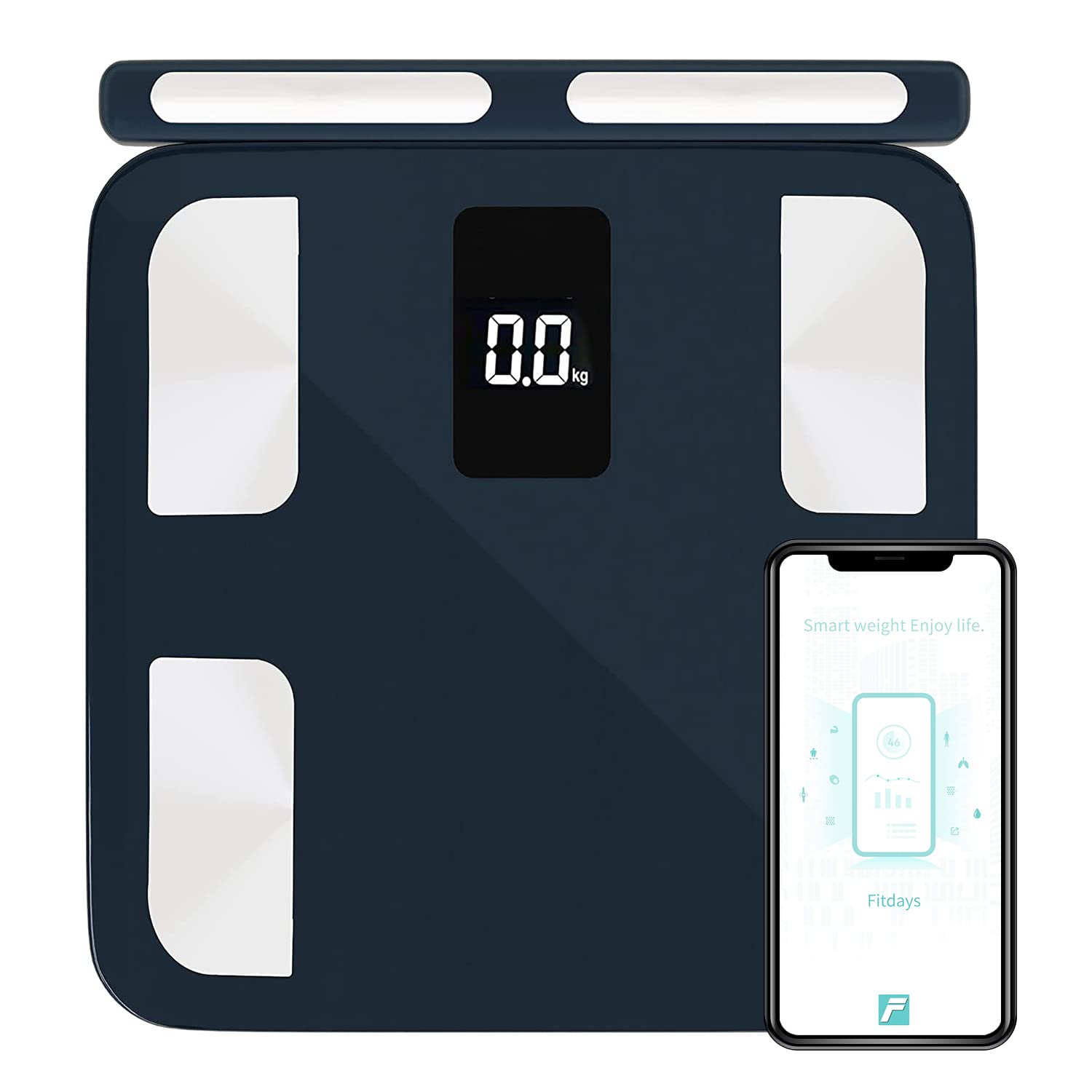 Lifelong 8 electrode Smart Body Fat Scale (With handle, on weight ...