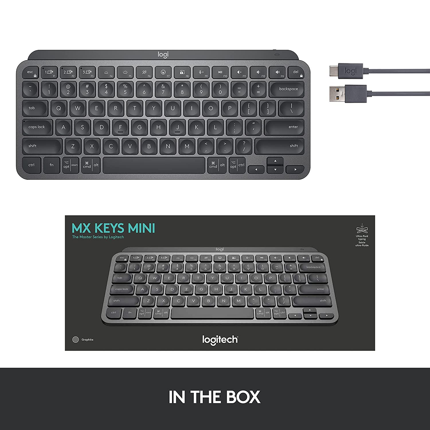 Logitech Mx Keys Advanced Illuminated Wireless Keyboard, Bluetooth ...