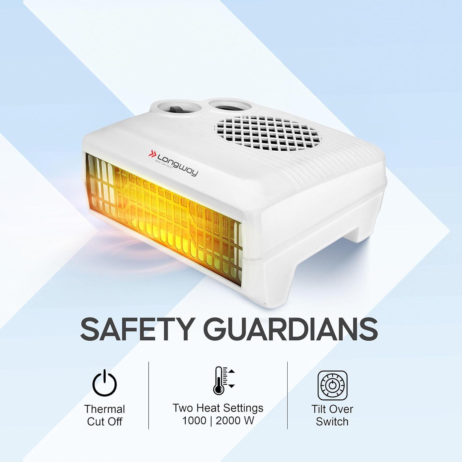 Longway Magma Fan Room Heater | 2 Heat Modes (1000W/2000W) | ISI ...
