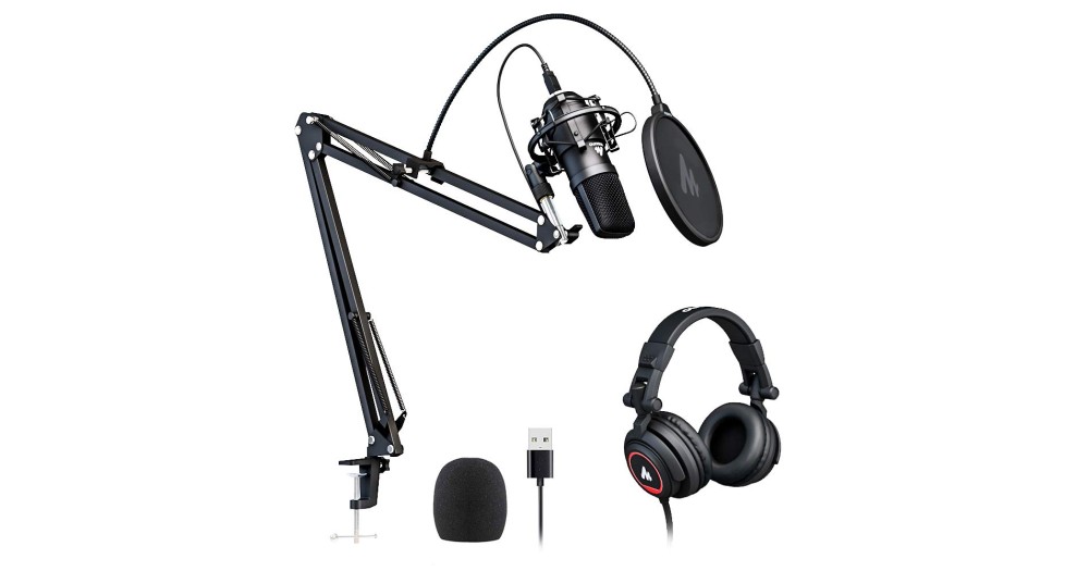 MAONO AU-A04H Computer USB Microphone with Studio Headphone Set ...