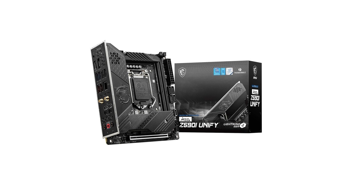 MSI MEG Z590I Unify Gaming Motherboard Mini-ITX - Supports Intel Core ...