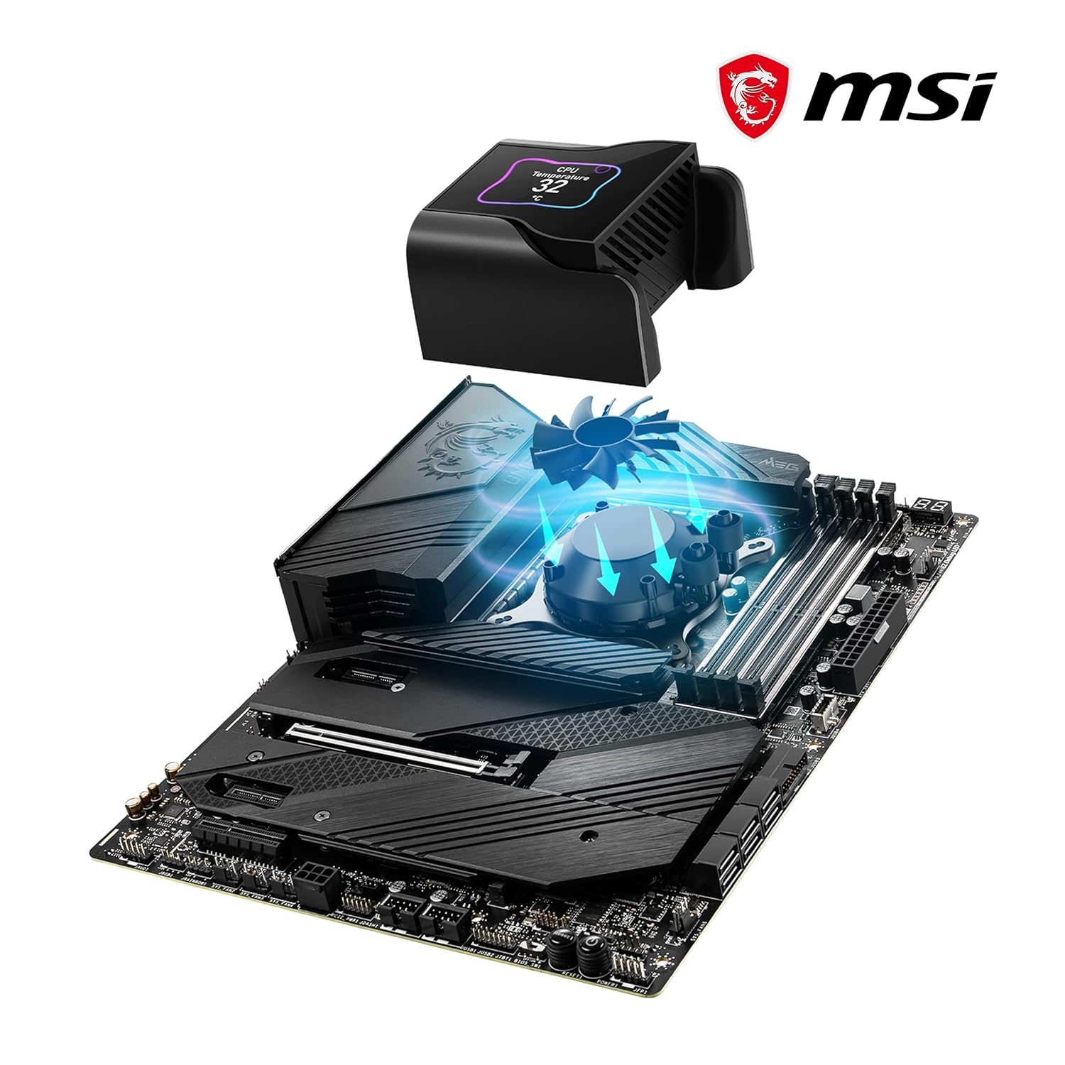 MSI Premium MEG CORELIQUID S360 Liquid Cooler (AIO CPU Liquid Cooler ...