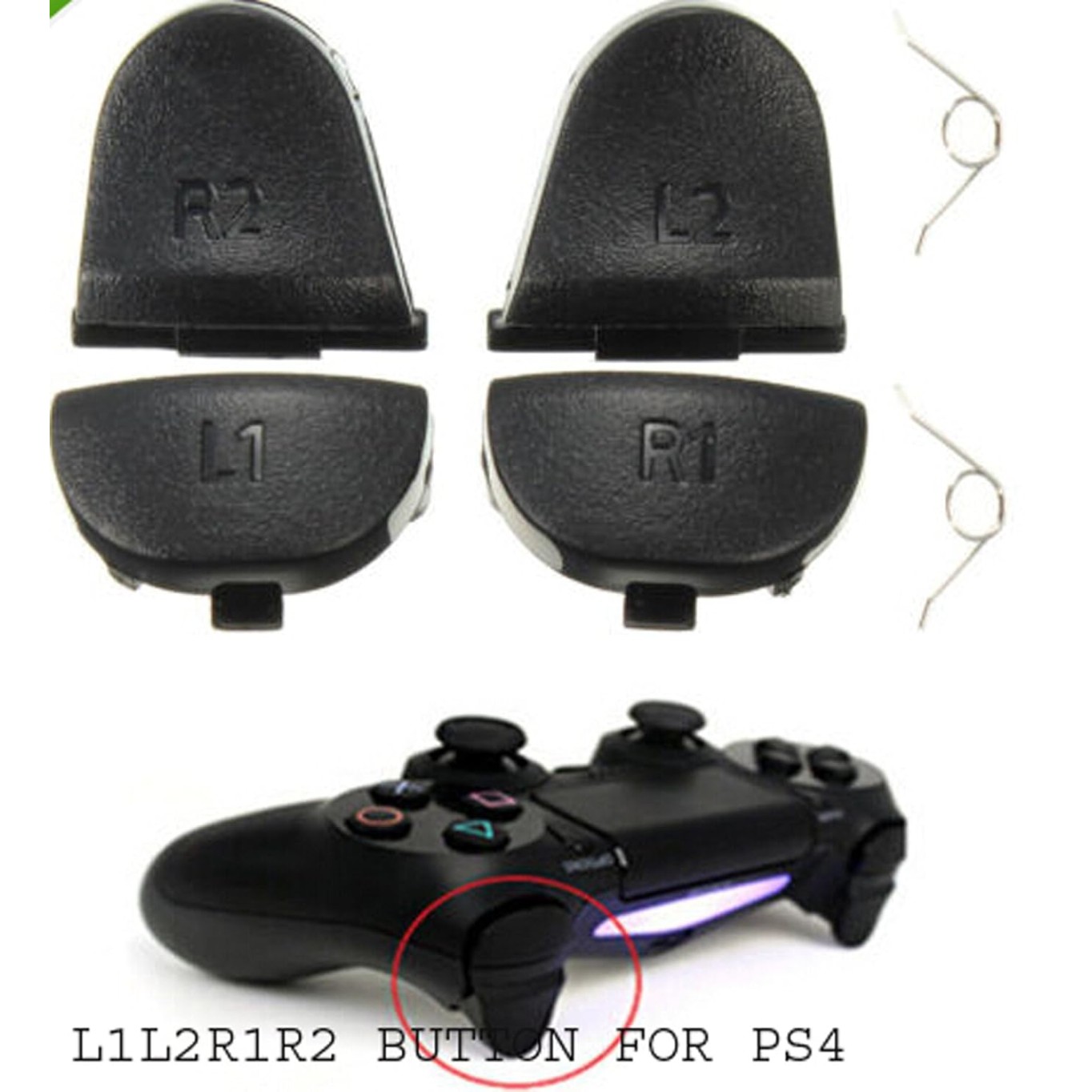 New L1 L2 + R1 R2 Trigger Buttons Springs Replacement Parts For PS4 ...