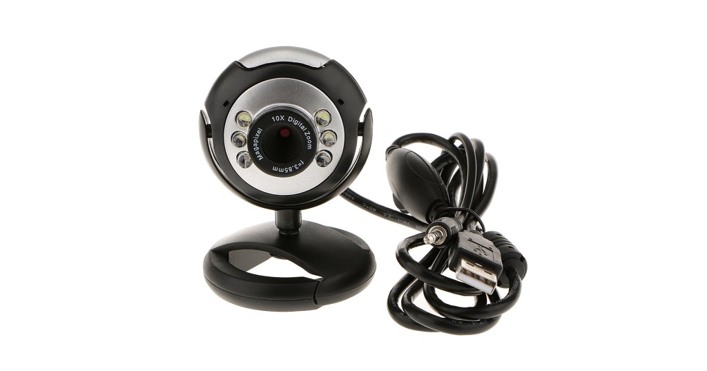Foxin USB 30 Megapixel HD Webcam Web Cam Camera & Microphone Mic 6 LED PC