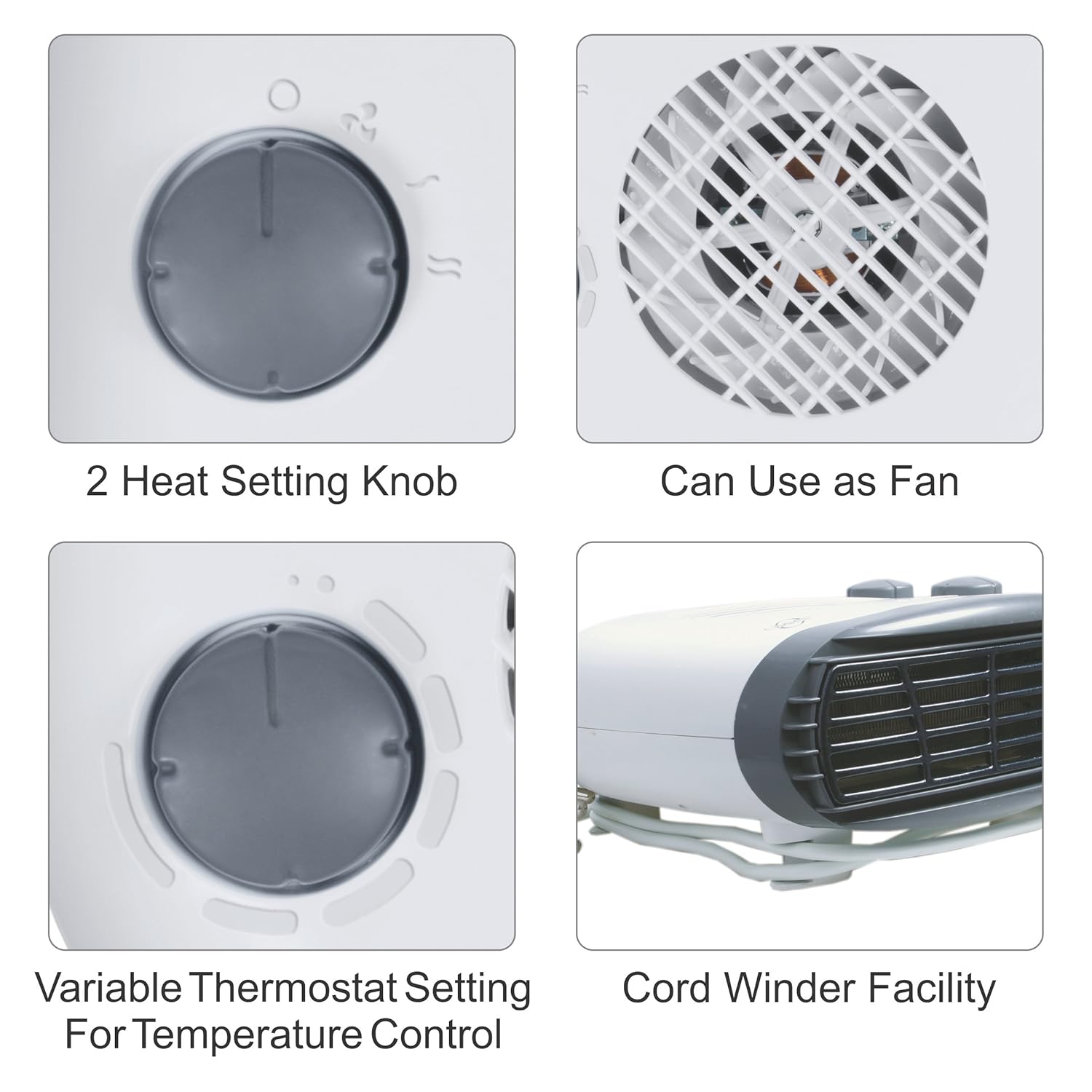 Orpat OEH-1260 2000-Watt Fan Heater (Grey)