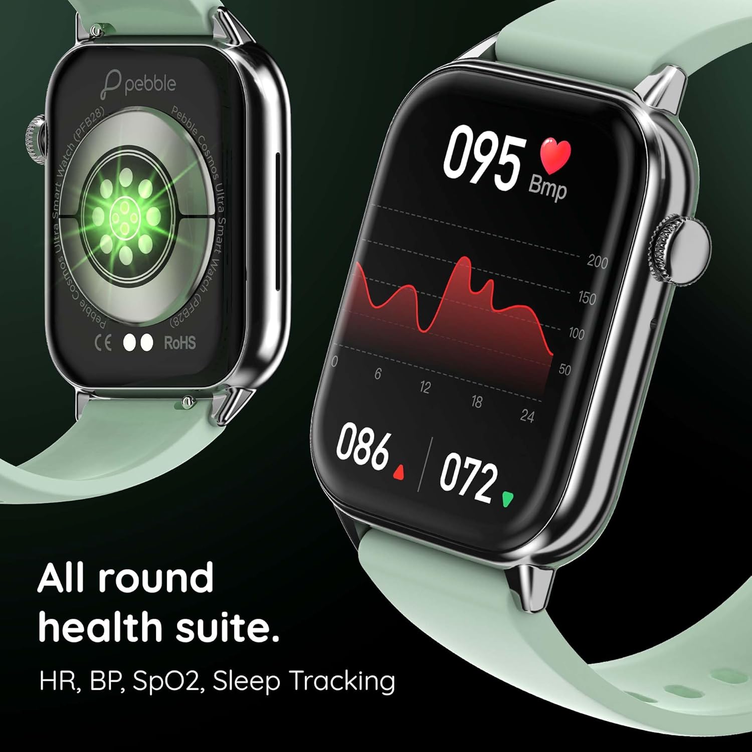 Pebble Orion Smart Watches for men & Women| 1.91" High Resolution ...