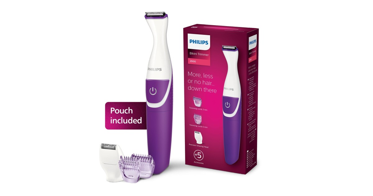 Philips Body Trimmer For Women,Skin Safe With Rounded Tips,2In1 Trim Or ...