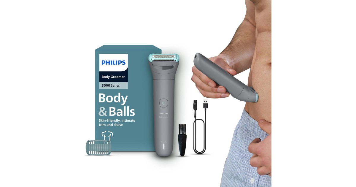 Philips Body Trimmer for Men Private Parts, Clinically Tested for ...