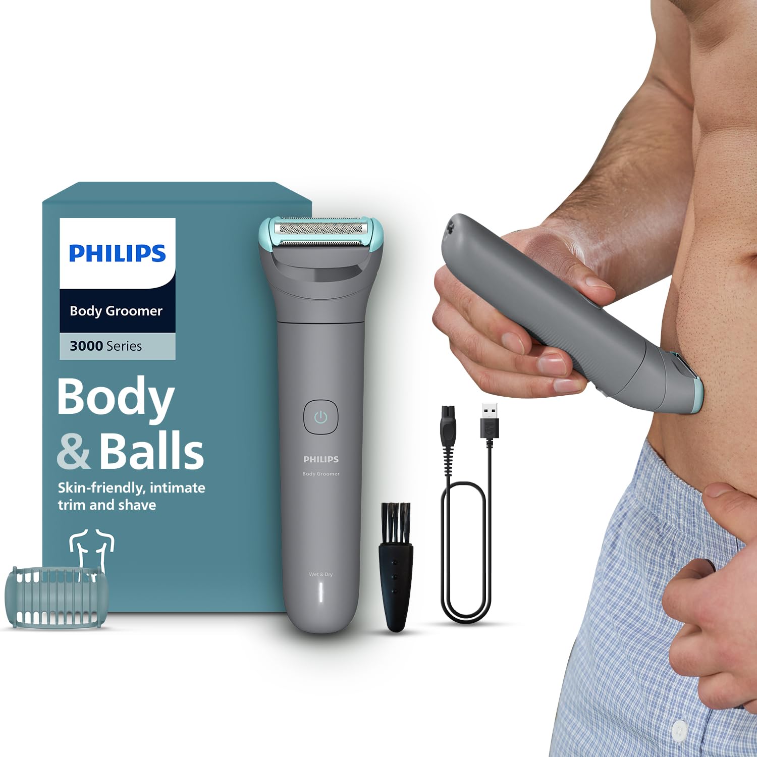 Philips Body Trimmer for Men Private Parts, Clinically Tested for ...