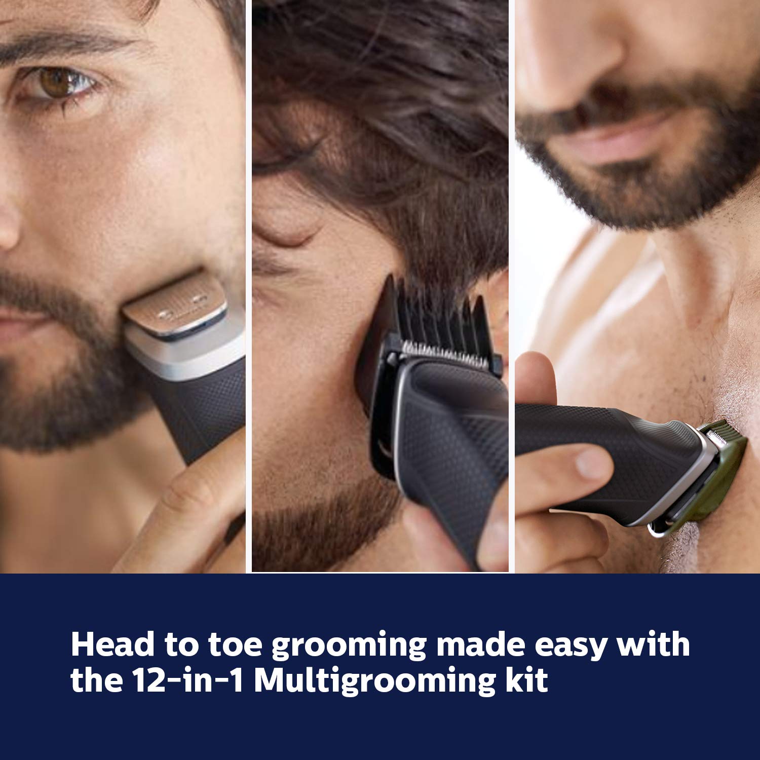 Philips MG5740/15 12-in-1 Face, Hair and Body Multi Grooming Kit with ...
