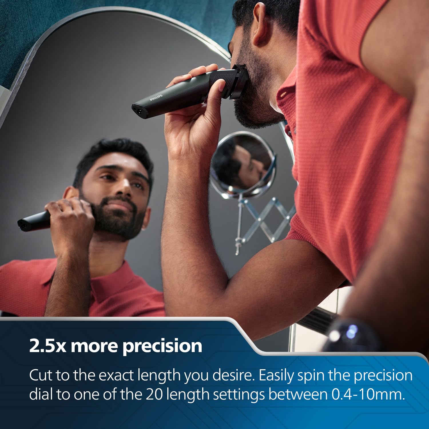 Philips Pro Beard Trimmer and Styler| Titanium blades| 2.5x higher ...