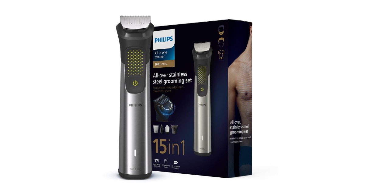 PhilipsIndia's No.1 Men's Trimmer| Pro BeardSense Technology| 15-in-1 ...