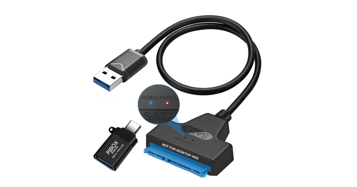 PiBOX India - USB 3.0 USB C OTG to 2.5 SATA III Hard Drive Adapter 0.5 ...