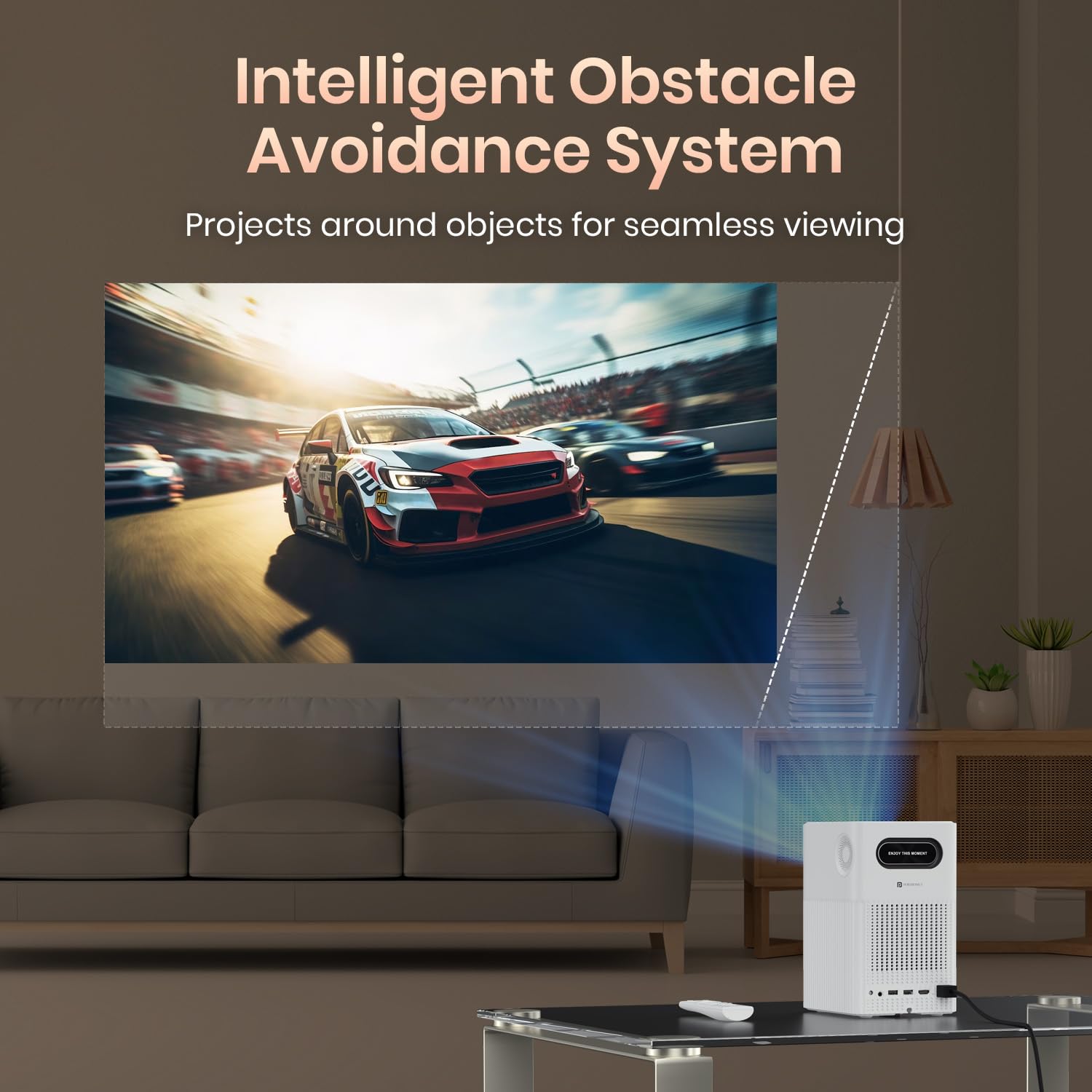 Portronics Beem 500 Smart Projector with 8K Support & 1080p FHD Native ...