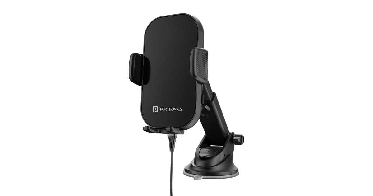 Portronics Charge Clamp 3 Wireless Car Charger with 15 Watts Fast ...
